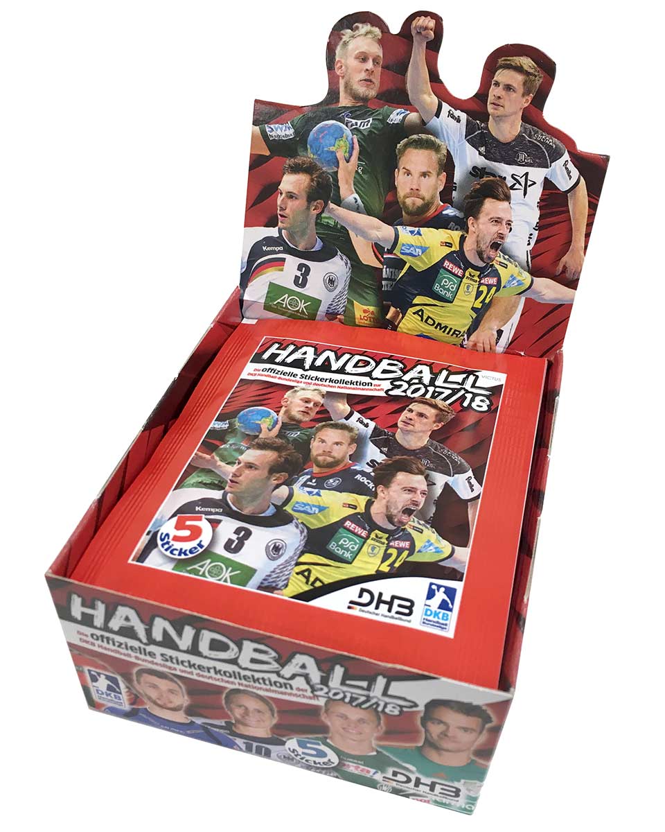 Handball Sammelsticker 2017/18 Displaybox (50 Stickerpäckchen ...